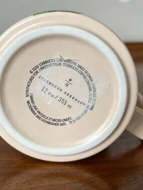 Starbucks | Dining | Starbucks Reserve Banana Leaf Mug 220 Beige Green ...